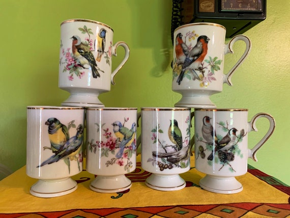 Very Pretty Bird Lovers Royal Crown China Tea/coffee Cup Set | Etsy