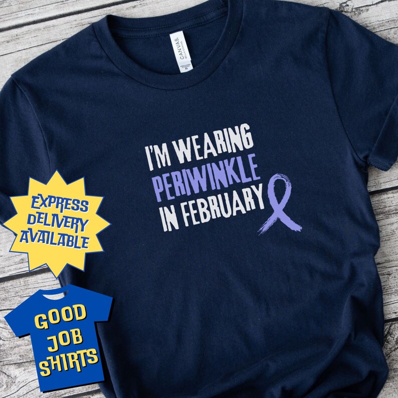 Eating Disorders Awareness Shirt With Periwinkle Ribbon, Bulimia ...