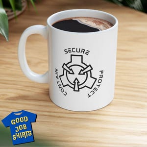 SCP Foundation Logo Mug, Funny Birthday Gift, Cosmic Horror Gaming ...