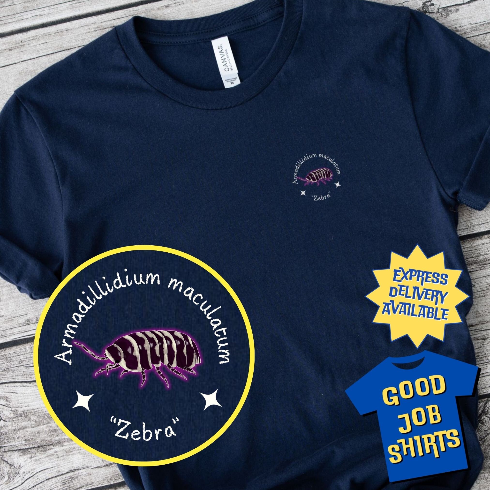 Zebra Isopod Shirt for Isopod Gifts, Pill Bug Shirt, Armadillidium ...