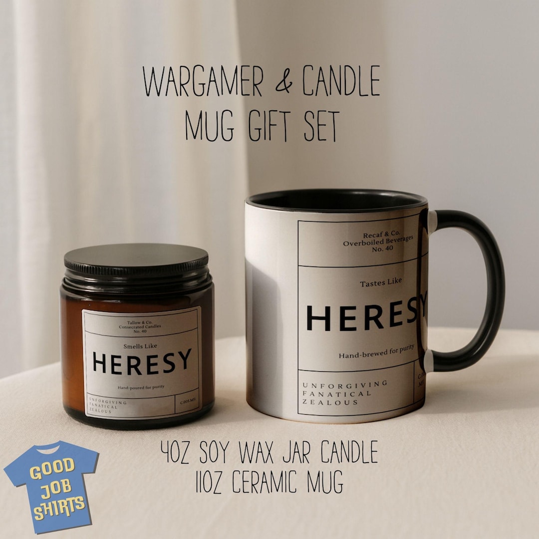 Wargamer Gift Set: Heresy Mug and 4oz Candle for Tabletop Strategy ...