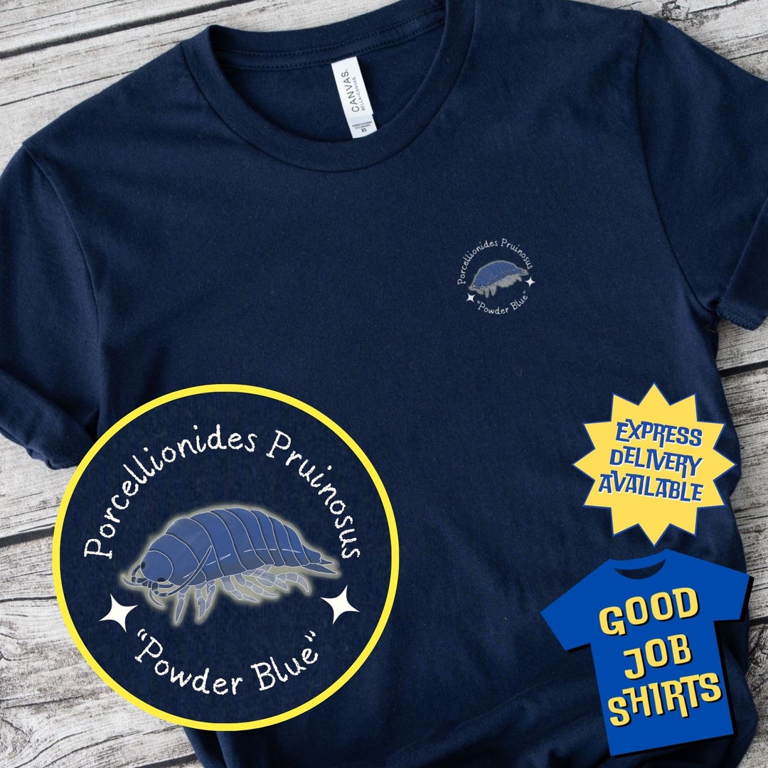 Powder Blue Isopod Shirt, Pill Bug Shirt Isopod Gift, Porcellionides ...