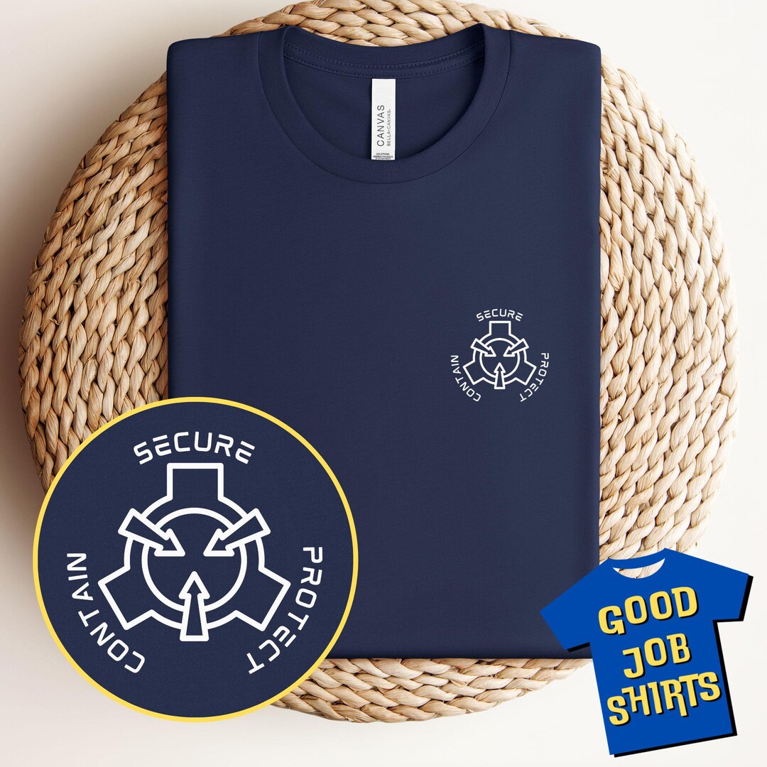 SCP Foundation Shirt With Pocket Logo: Cotton T-shirt in Unisex Adult ...