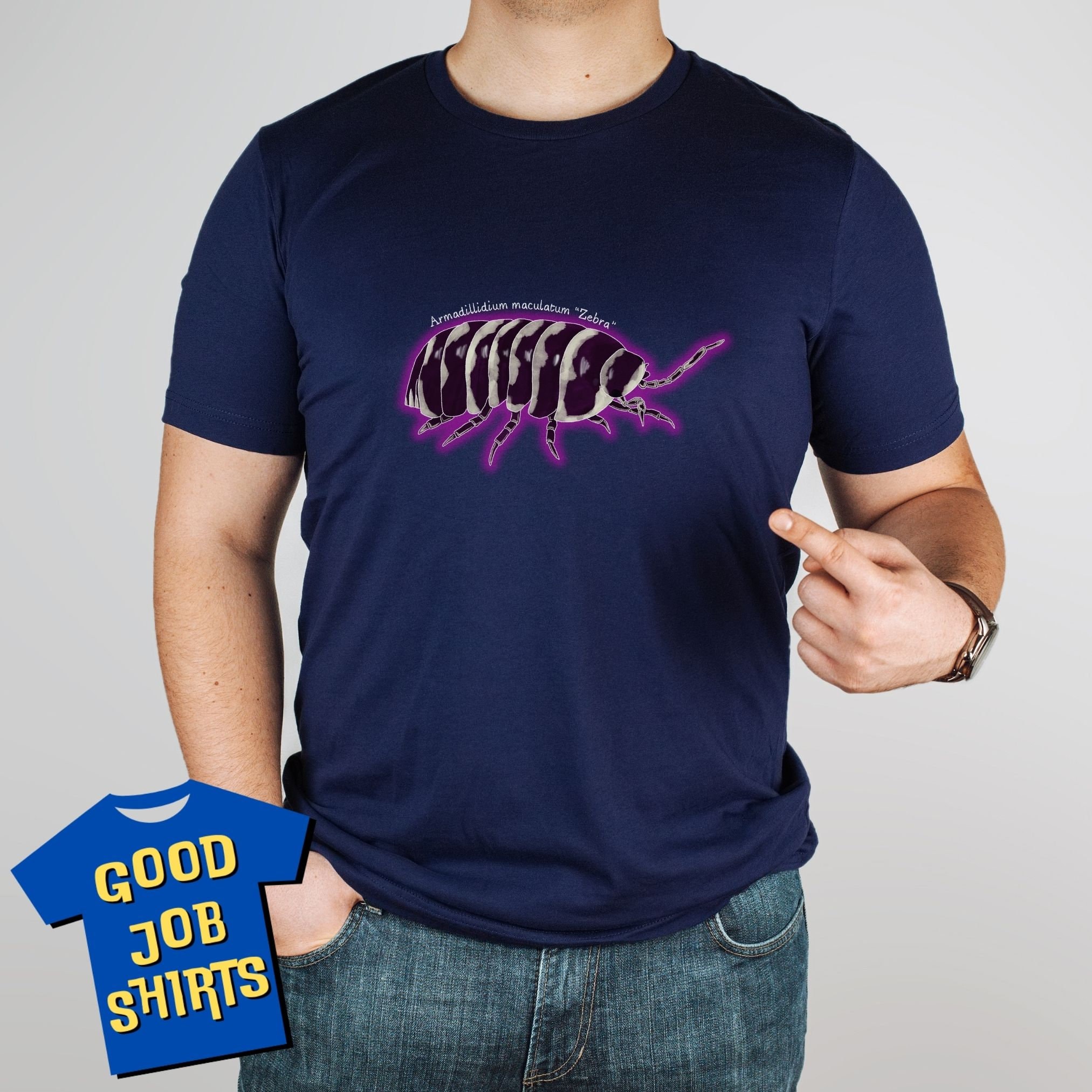 Zebra Isopod Shirt for Isopod Gifts, Pill Bug Shirt, Armadillidium ...