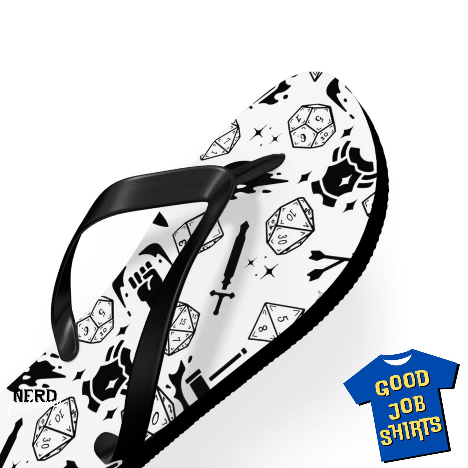 Dnd Shoes for Vacation, Dnd Flip Flops for Beach or Pool, Casual ...