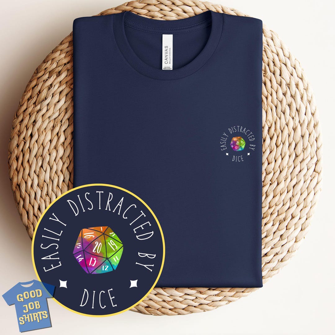 Subtle Dnd Shirt: Colorful D20 T-shirt for Dungeons and Dragons Players ...
