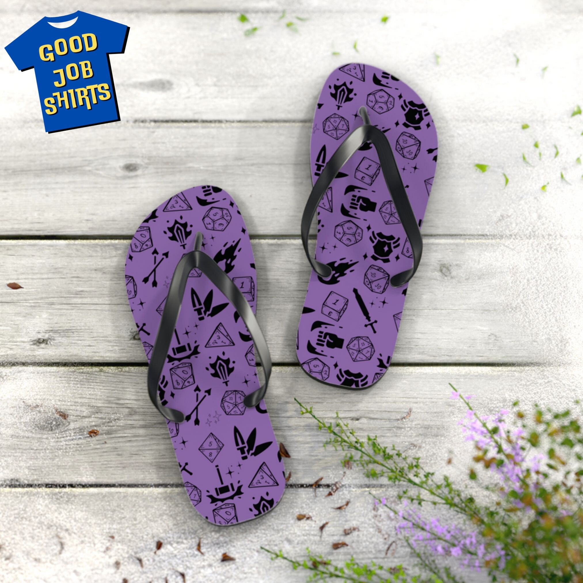 Dnd Shoes for Vacation, Dnd Flip Flops for Beach or Pool, Casual ...