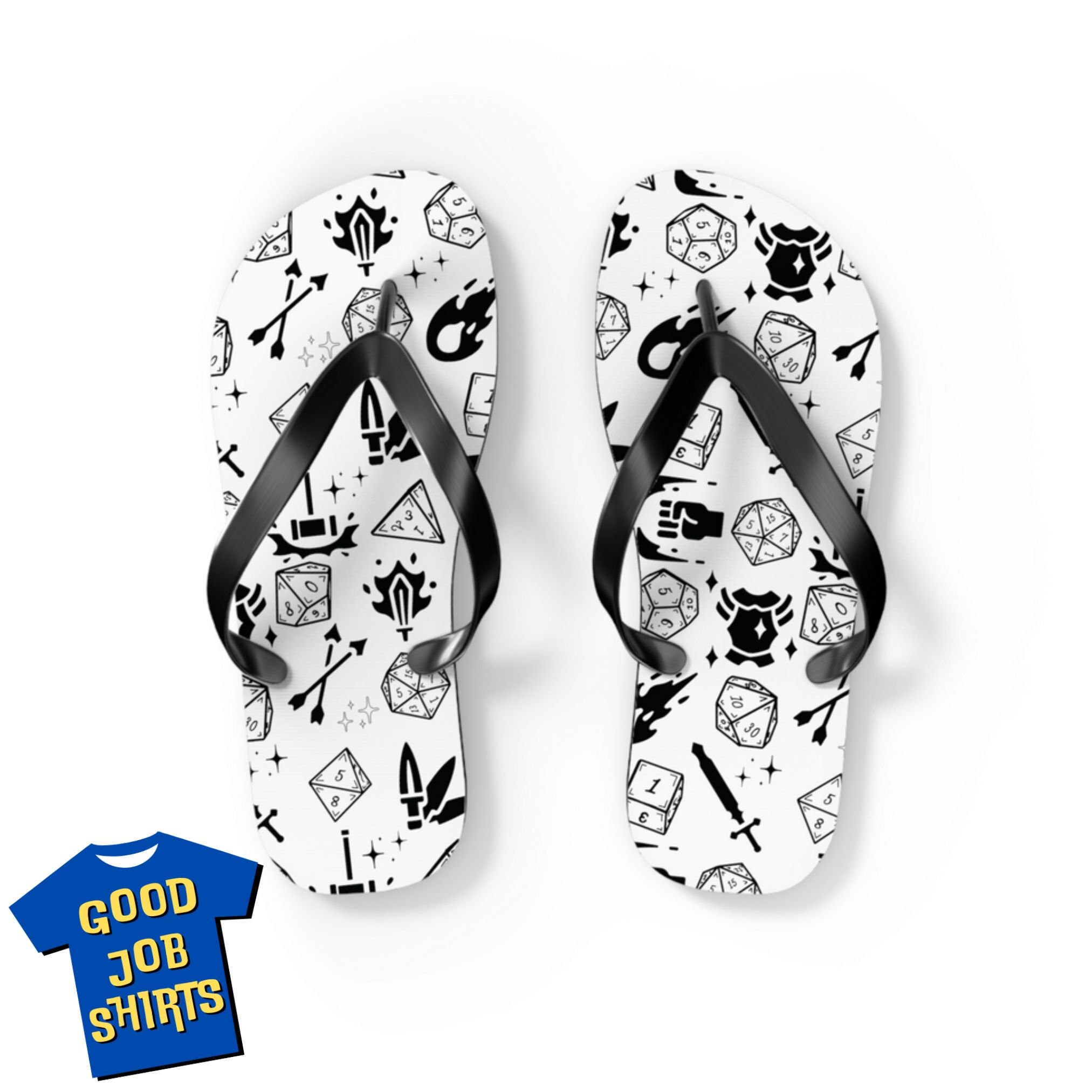 Dnd Shoes for Vacation, Dnd Flip Flops for Beach or Pool, Casual ...