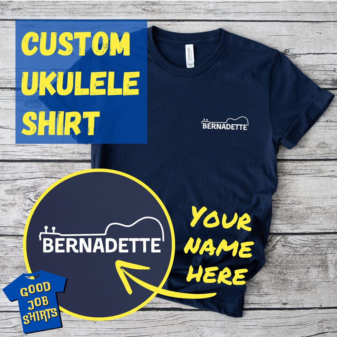 Custom Ukulele T-shirt With Pocket Design, Personalized Uke Shirt for ...