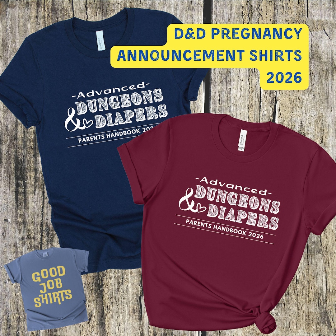 Dnd Pregnancy Announcement Shirt 2026: Baby Reveal T-shirt for Dungeons ...