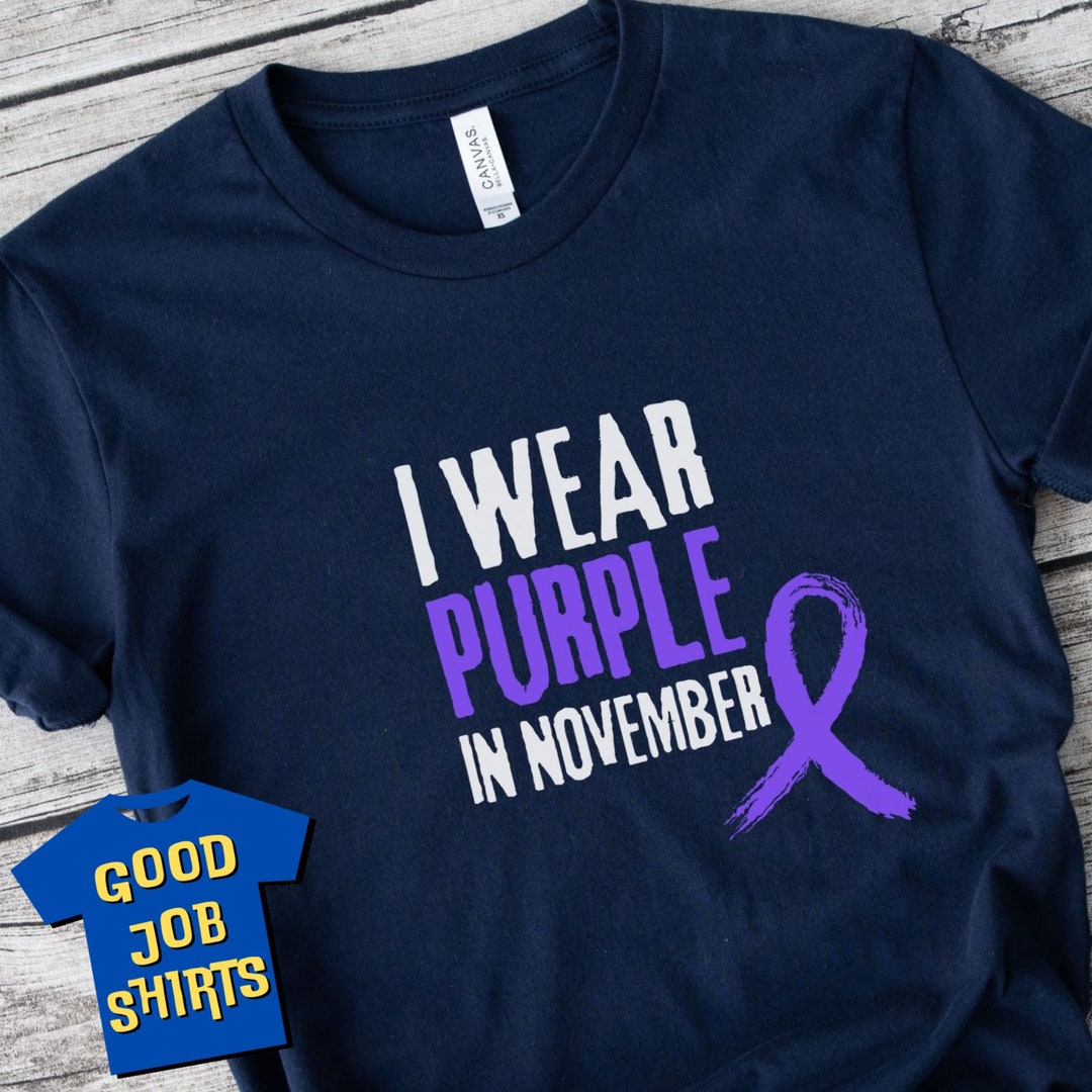 Purple Ribbon Shirt for IBD Awareness, Alzheimer Shirt for Purple ...