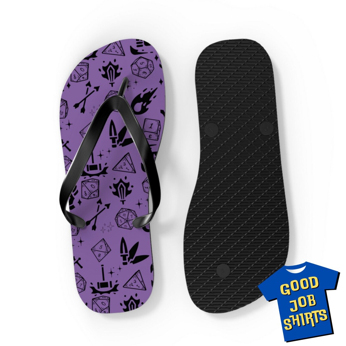 Dnd Shoes for Vacation, Dnd Flip Flops for Beach, Casual Dnd Footwear ...