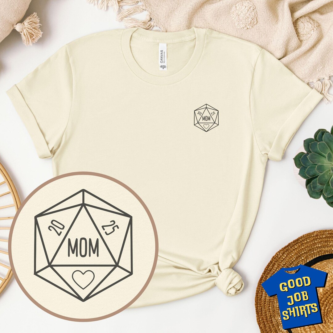 Dnd Mom Shirt With Pocket D20 Design, Mothers Day Gift for D&D Player ...