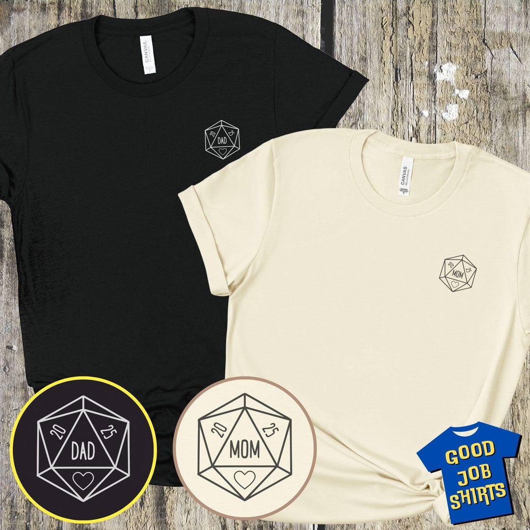 Dnd Pregnancy Announcement Shirt, D20 2025 Parent T-shirt, Subtle Dnd ...
