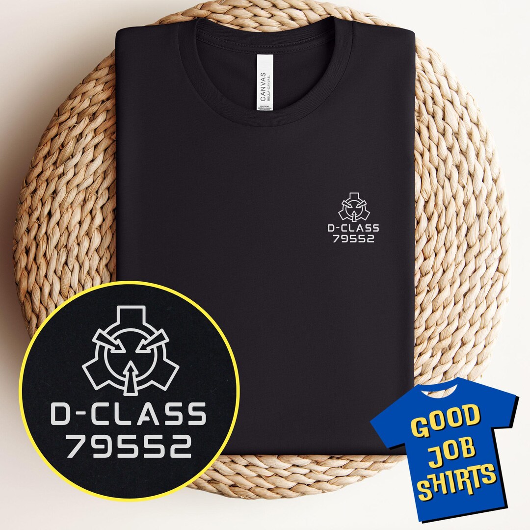 SCP Shirt With D-class Pocket Logo: SCP Foundation Cotton T-shirt in ...