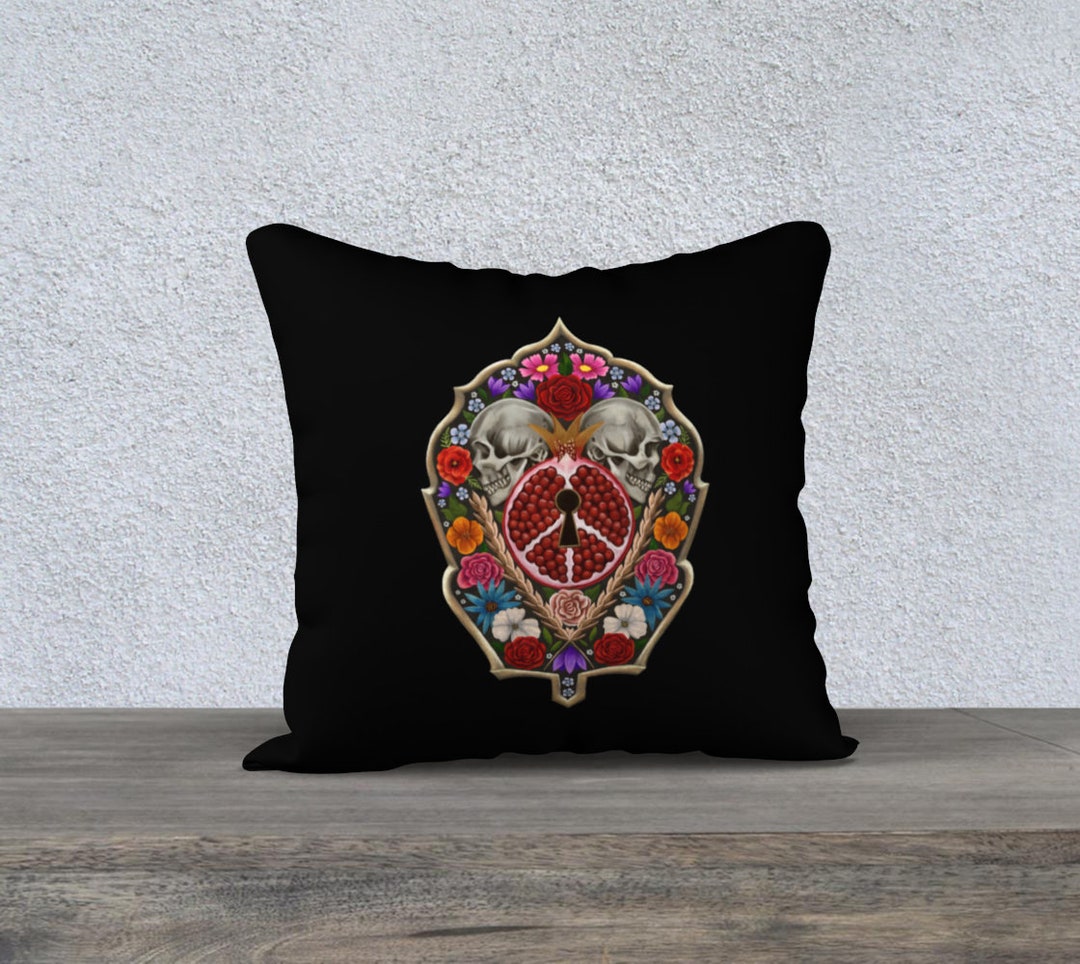 Persephone's Lock & Hades Key 18 Velveteen Pillow Case - Etsy