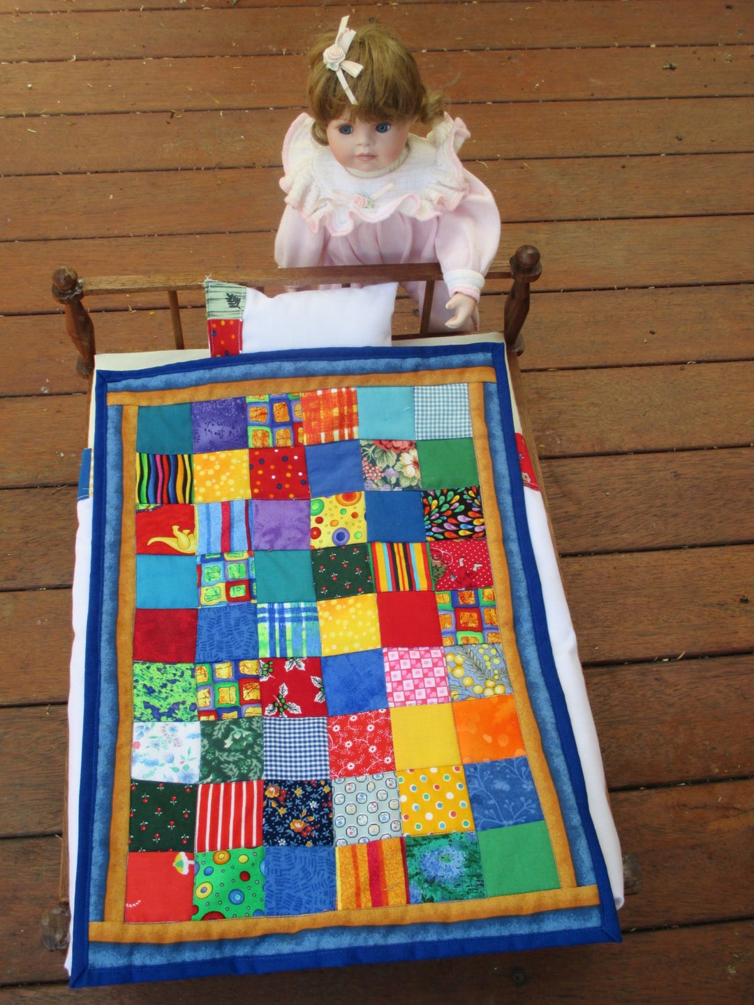 Doll's Patchwork Quilt Set Free Postage Inside Australia - Etsy