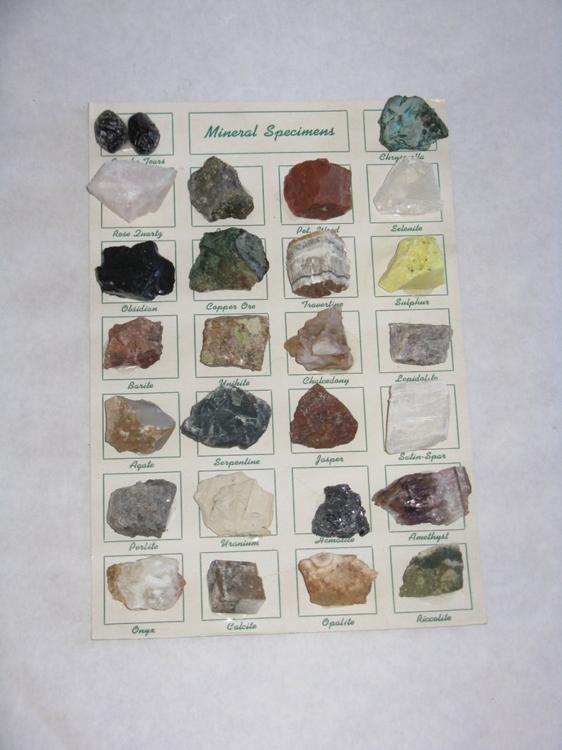 Vintage mineral specimens labeled 26 samples rocks stones | Etsy Vintage mineral specimens labeled 26 samples rocks stones | Etsy