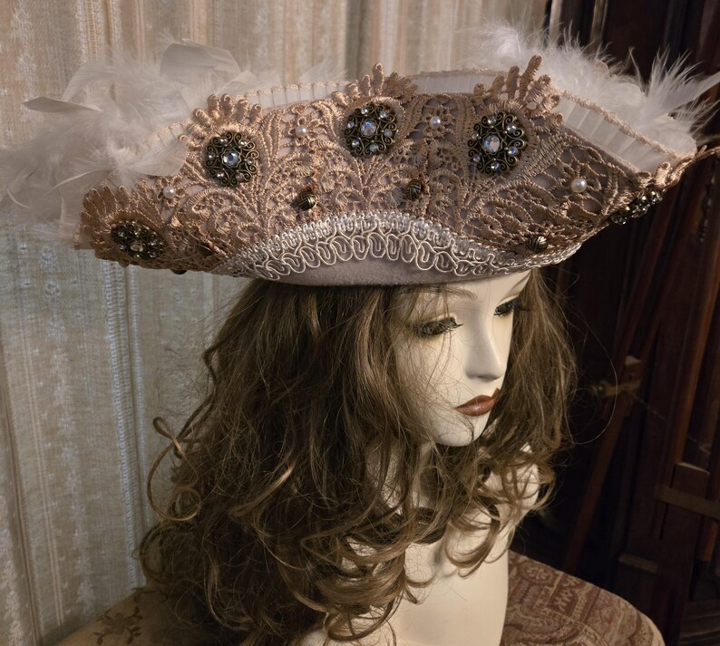 Pirate's Sunday Best Beige Tricorn - Etsy