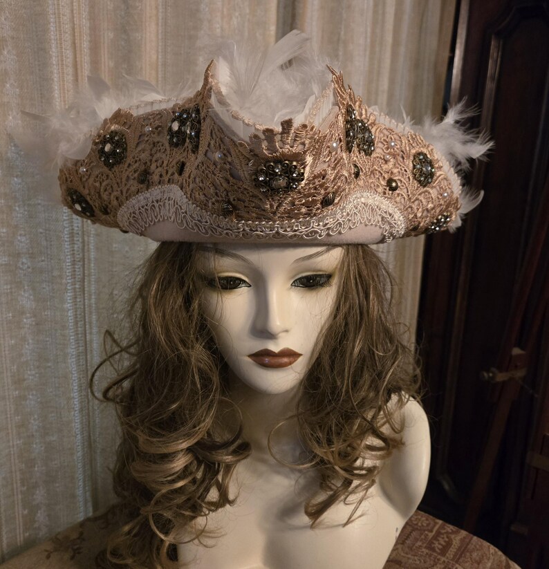 Pirate's Sunday Best Beige Tricorn - Etsy