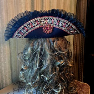 Fancy Black With Red Tricorn - Etsy