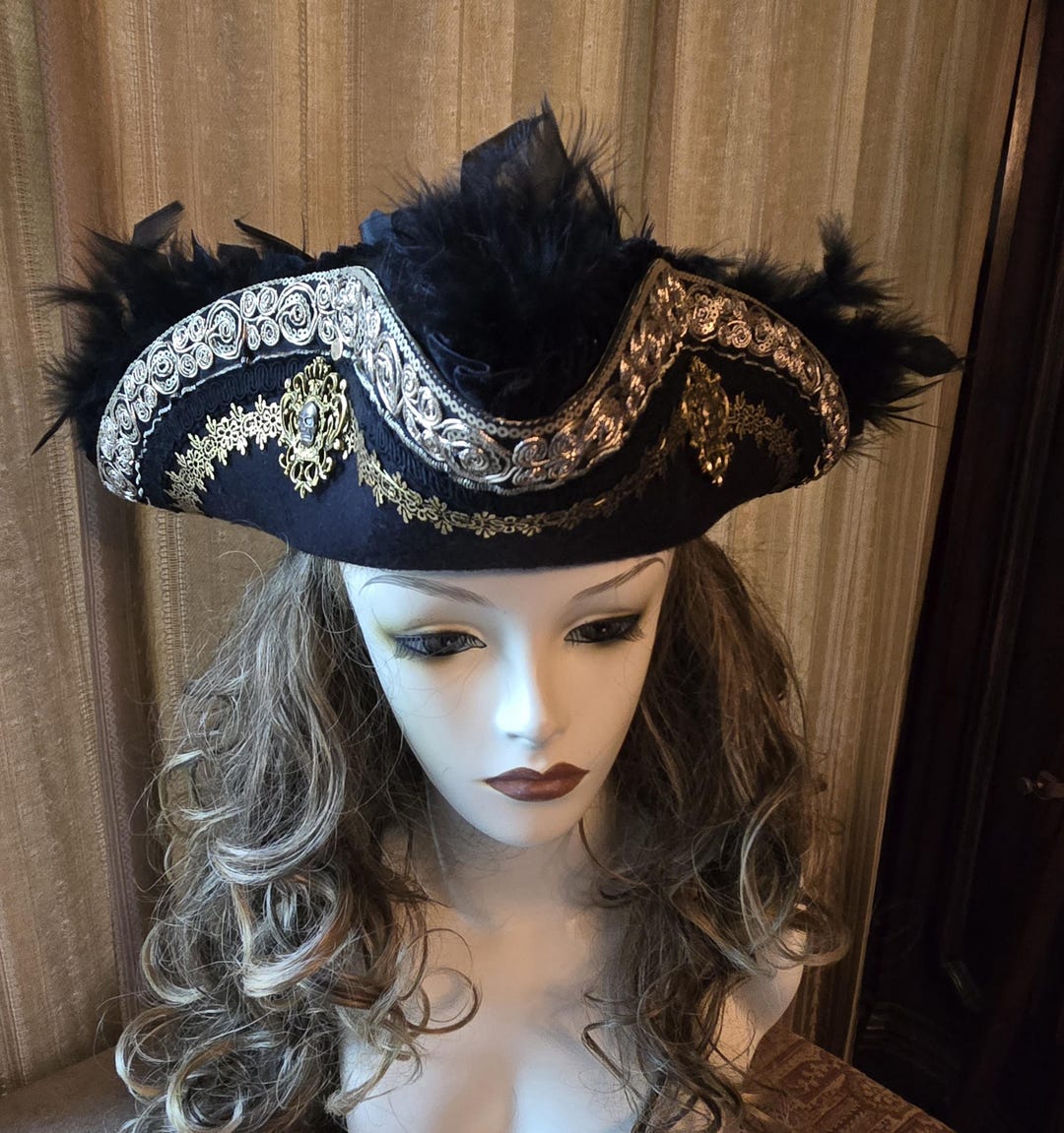 Fancy Black With Gold Tricorn - Etsy