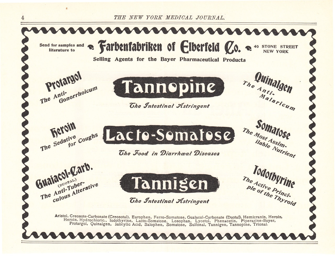 Heroin Advertisement Bayer / Elberfeld 1899 - Etsy