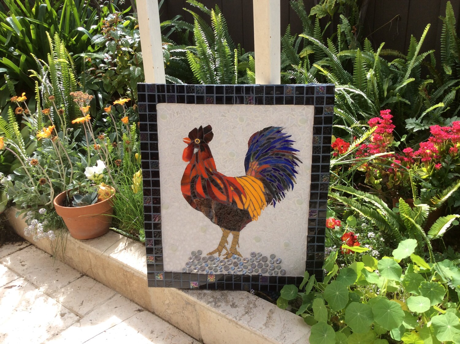 Stunning Rooster Mosaic - Etsy