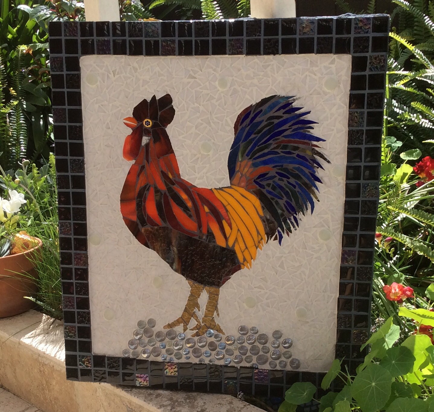 Stunning Rooster Mosaic - Etsy