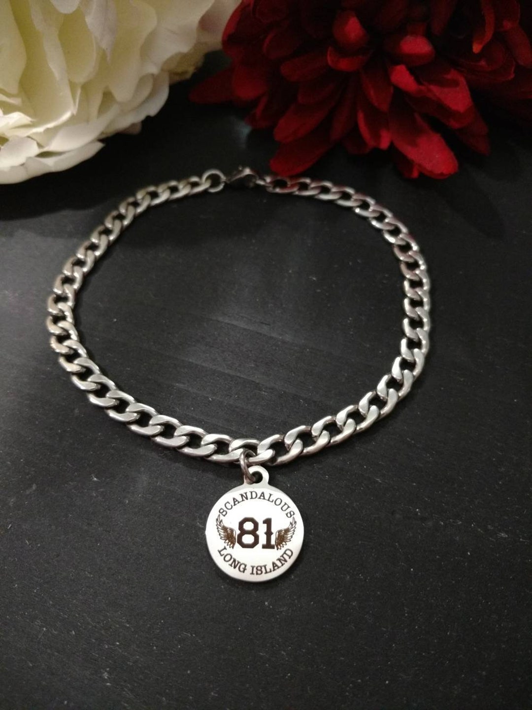 Support 81 Scandalous Stainless Steel Ankle Bracelet-Biker Jewelry-81 ...