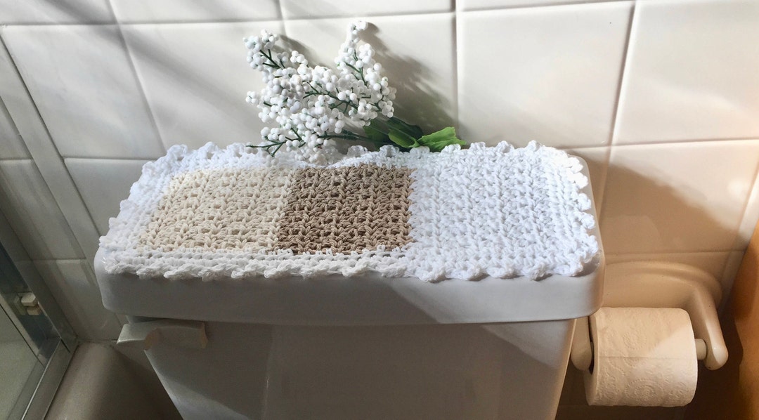 Topper A La Commode, 3 Tone Crochet Cotton Neutral Runne for Bath or ...