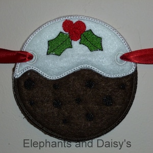 Christmas Pudding Banner Embroidery Design Files - Etsy UK