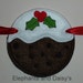 Christmas Pudding Banner Embroidery Design Files - Etsy