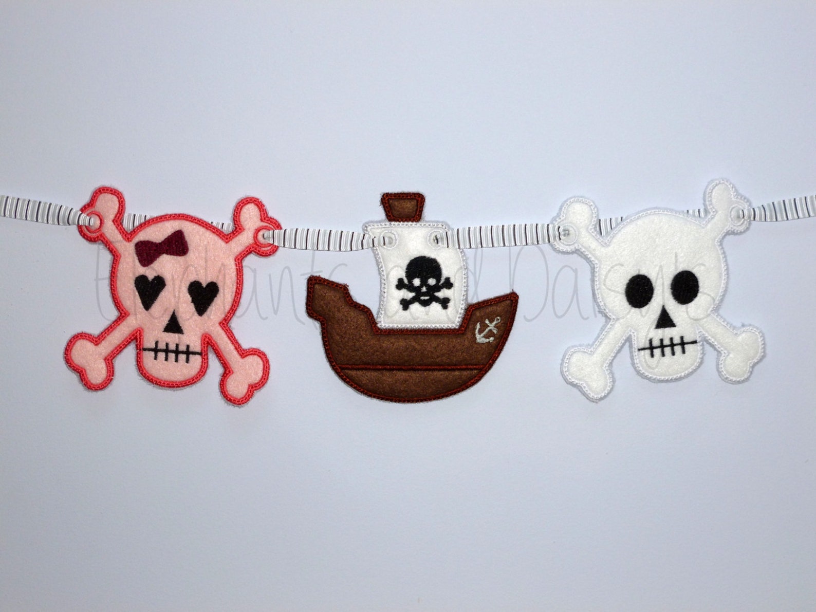 Pirate Ship Banner Embroidery Design Files. - Etsy