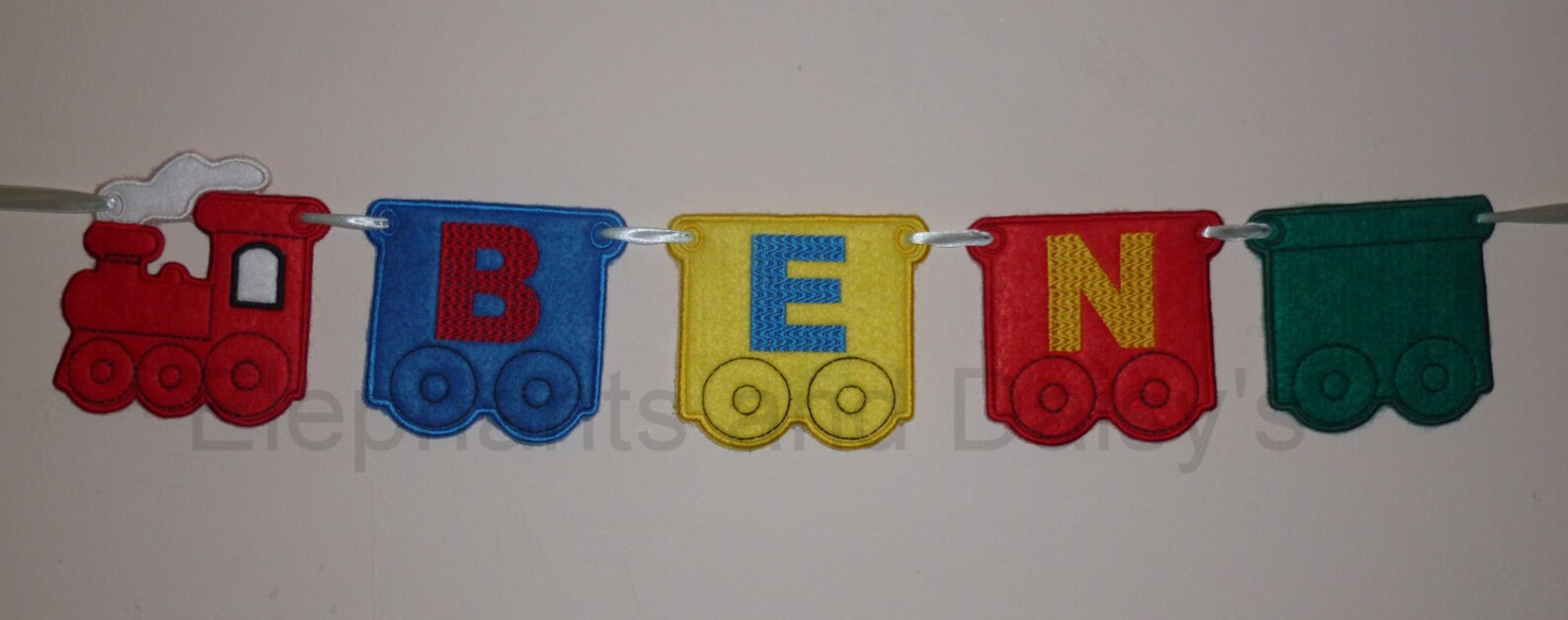 Train Banner Embroidery Design Files. | Etsy