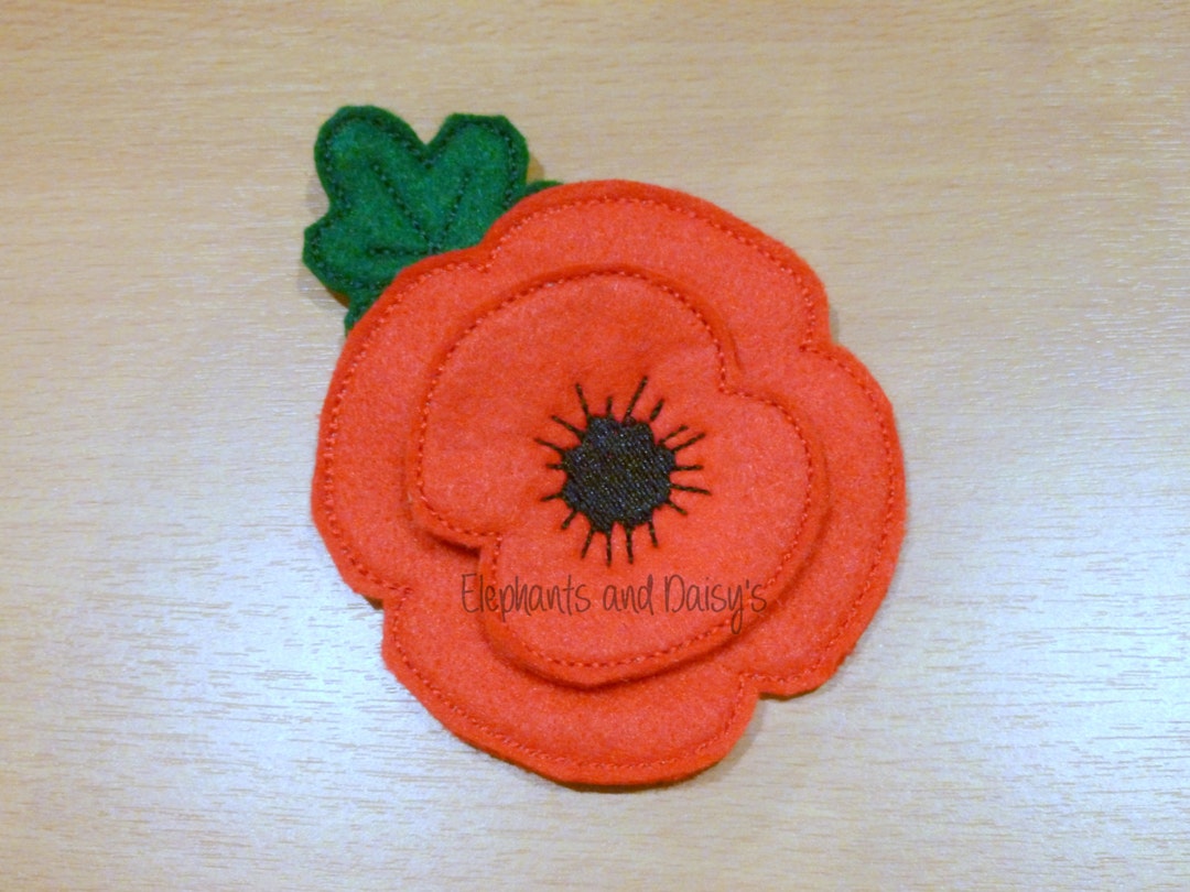 Double Poppy Embroidery Design File. - Etsy