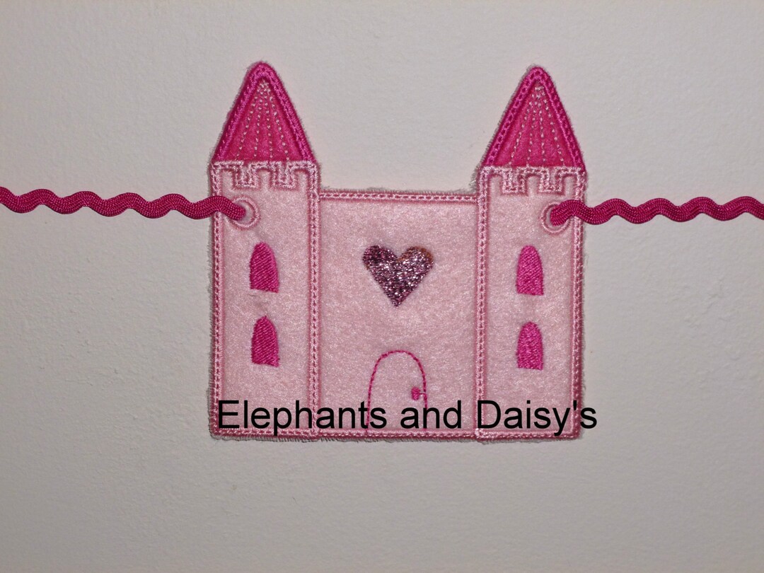 Castle Banner Embroidery Design File. - Etsy