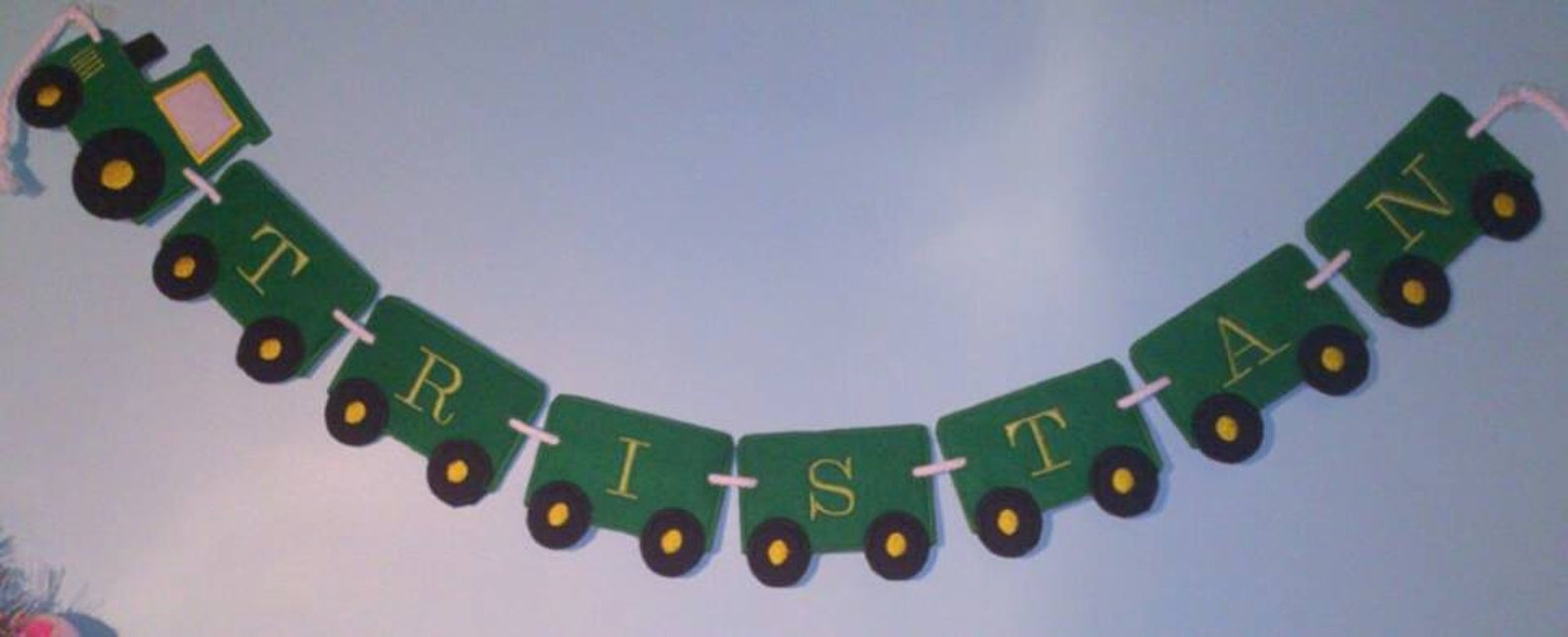 Tractor and Trailer Banner Embroidery Design Files. - Etsy