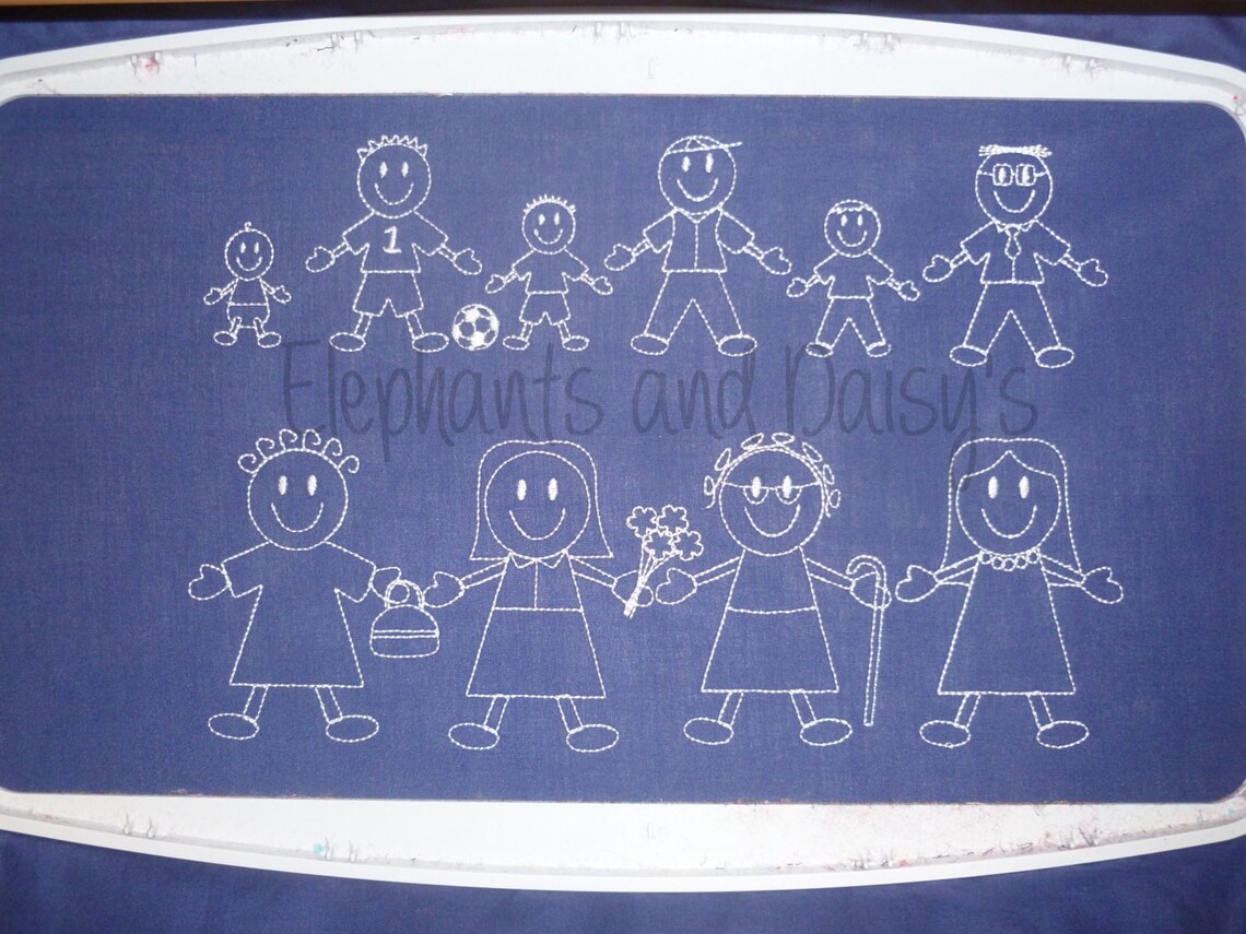My Family Embroidery Design Files - Etsy