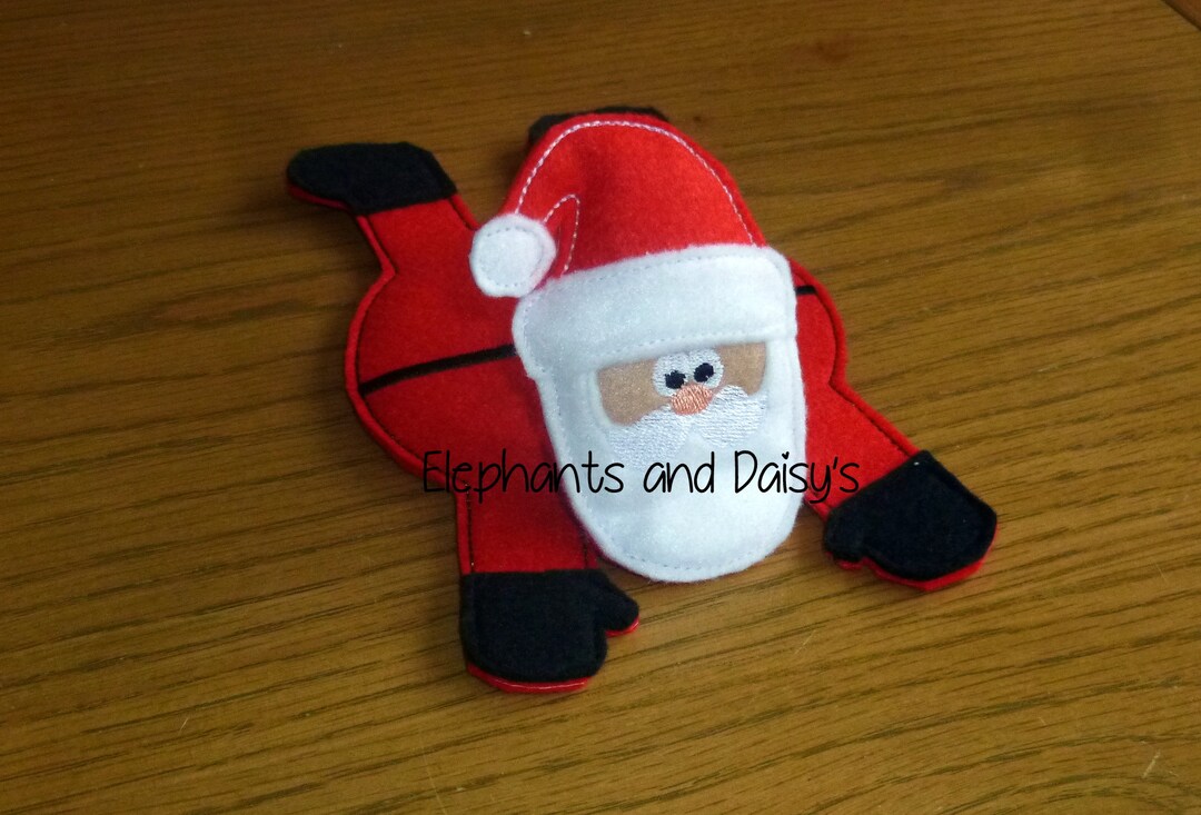 Santa Coaster Embroidery Design File - Etsy