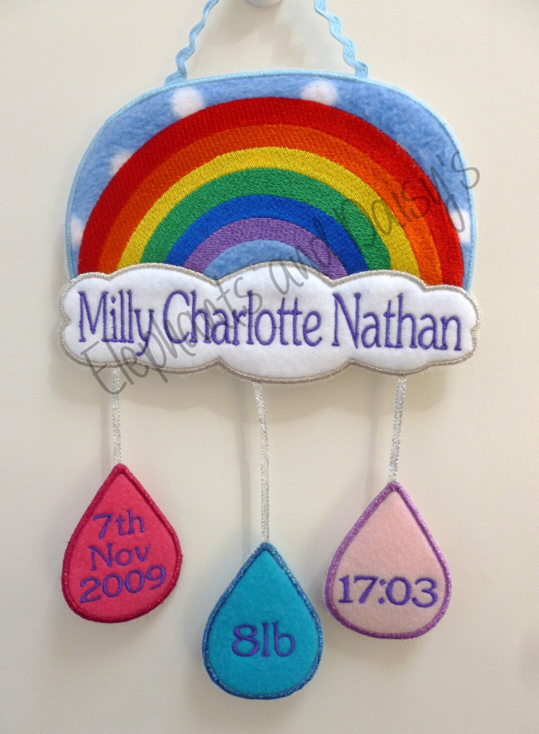 Rainbow and Raindrops Design File - Etsy