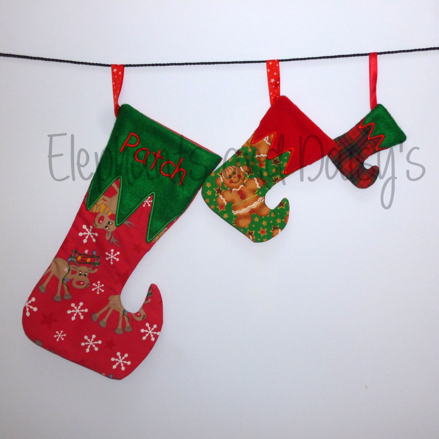 Elf Christmas Stocking set Design files | Etsy