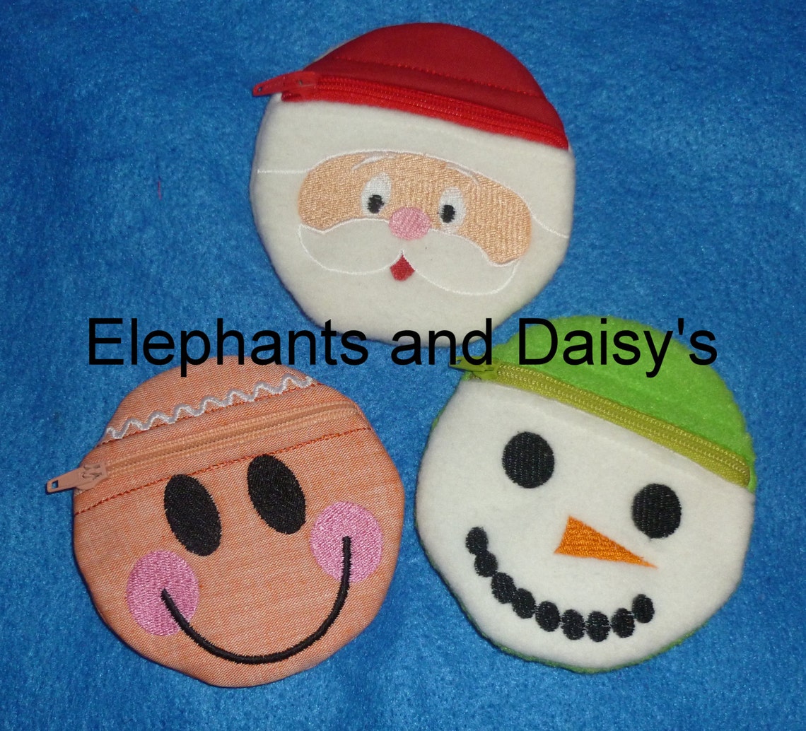 Santa Purse ITH Embroidery Design File - Etsy