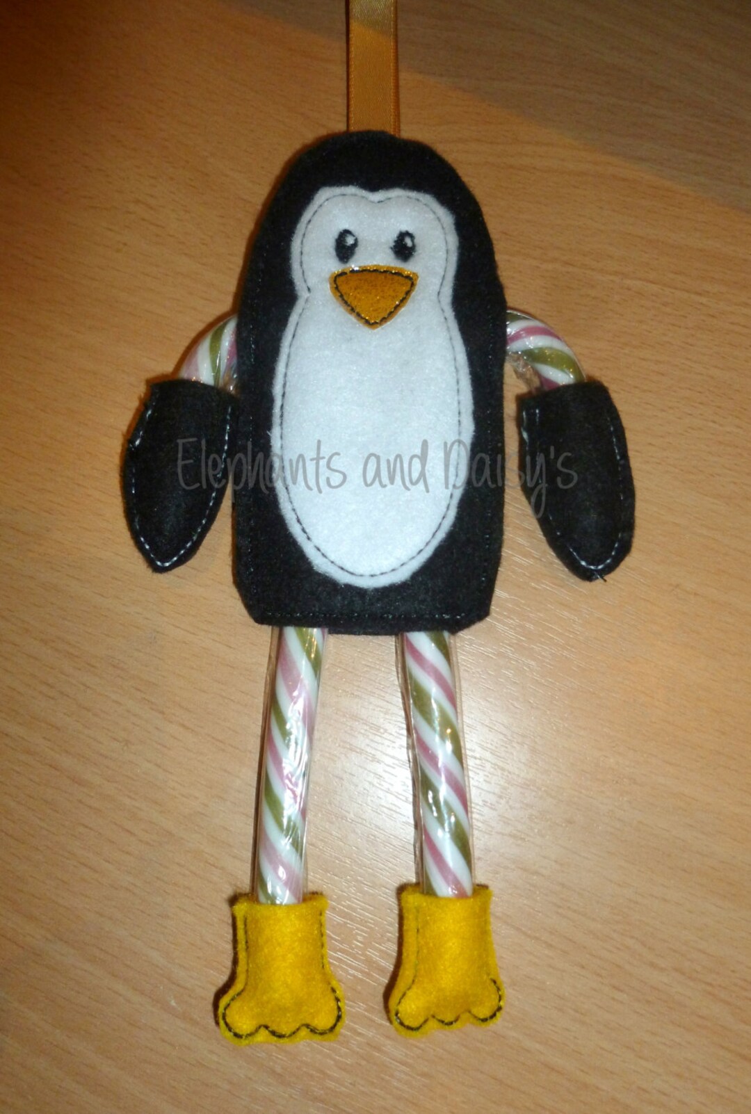 Candy Cane Penguin Embroidery Design File - Etsy