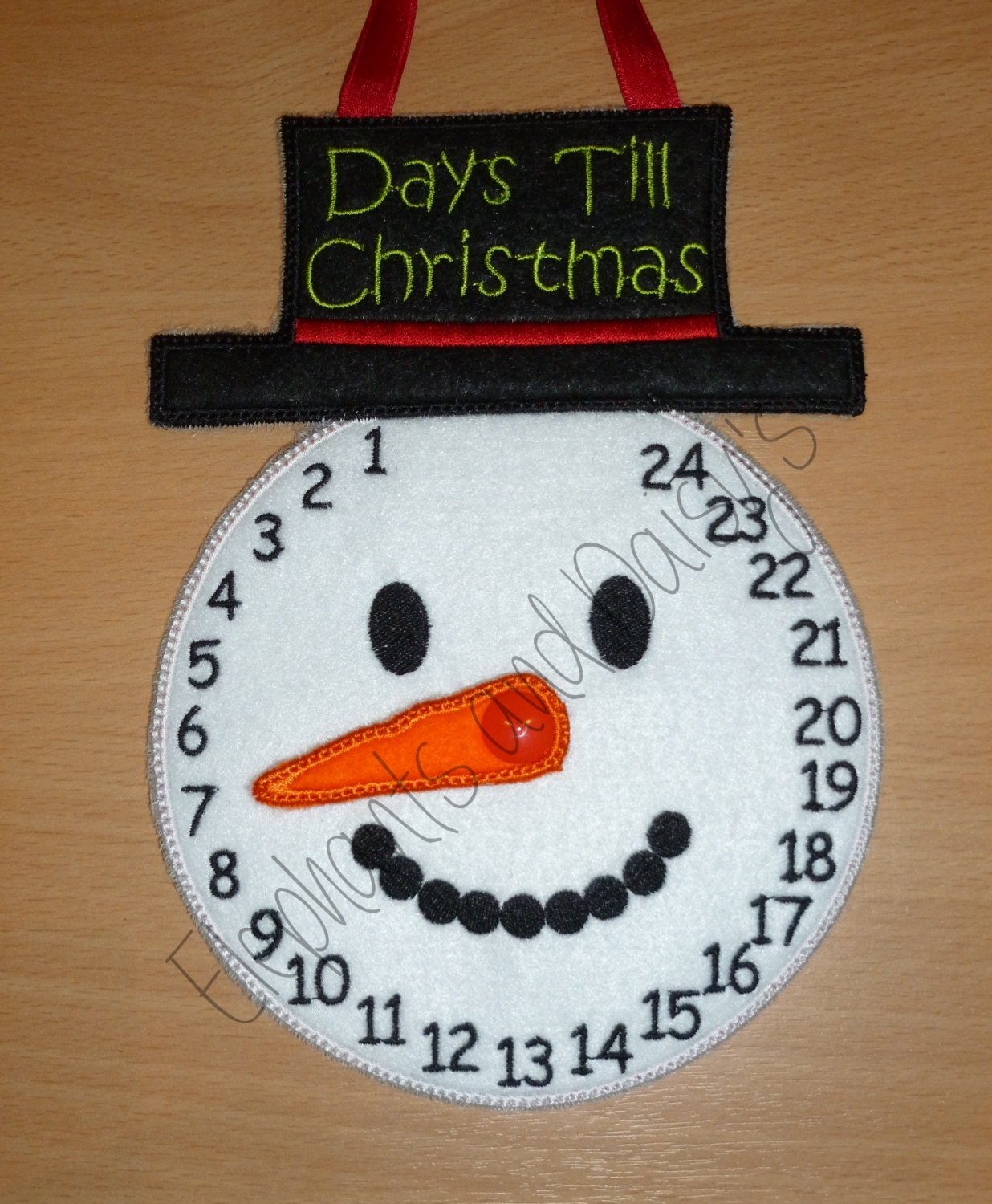 Gingerbread Advent Clock Embroidery Design File - Etsy
