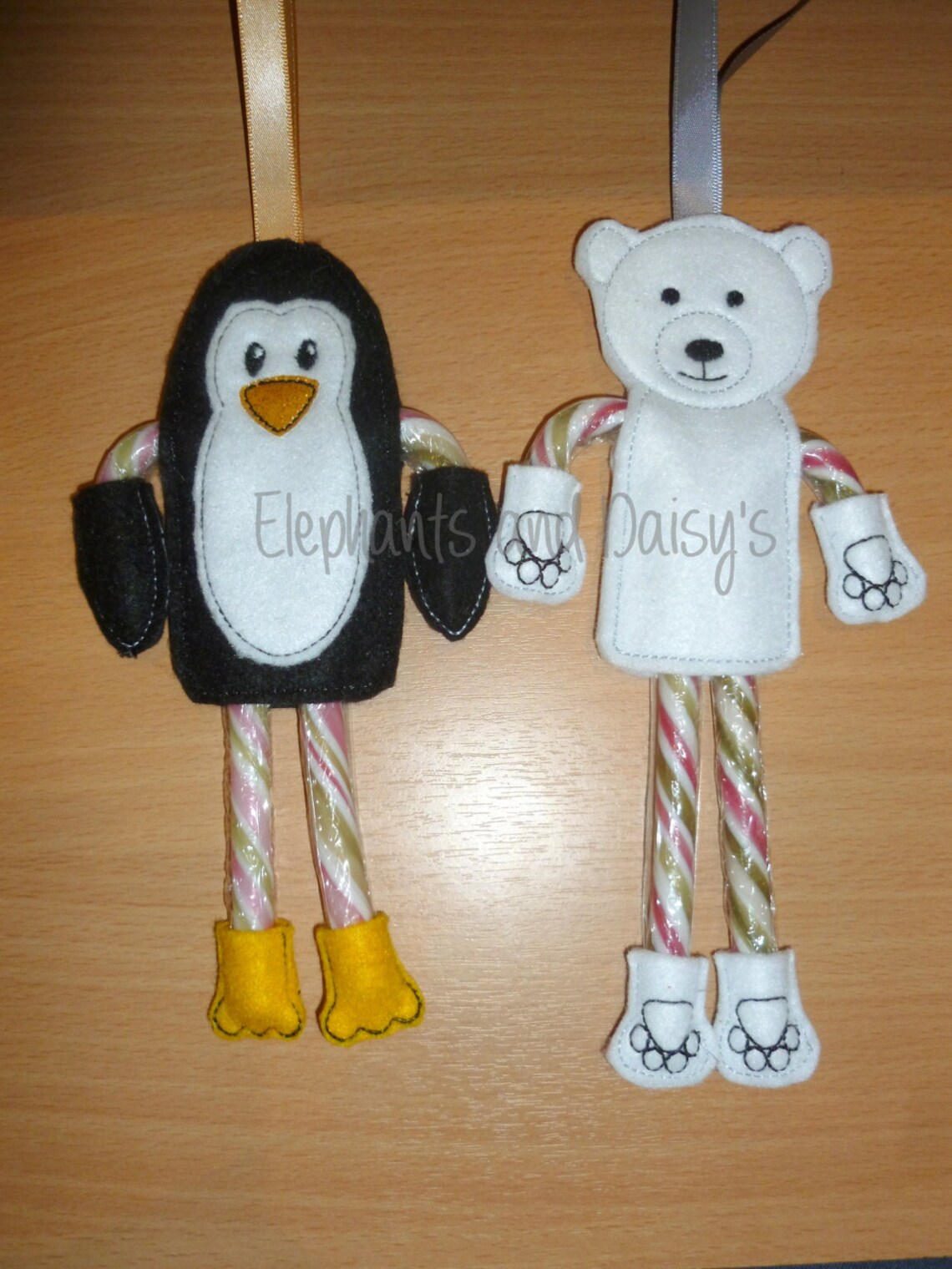 Candy Cane Penguin Embroidery Design File | Etsy