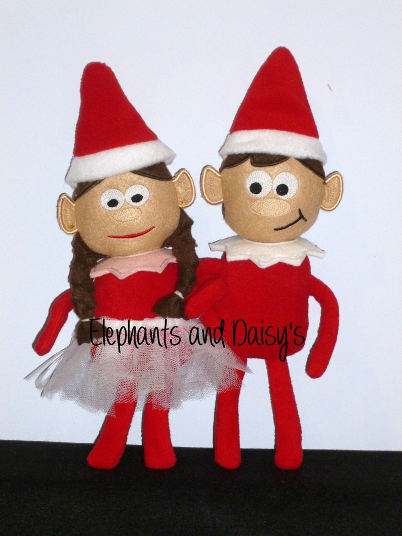 5x7 & 5x5 Elf Twinkles Embroidery Design File - Etsy