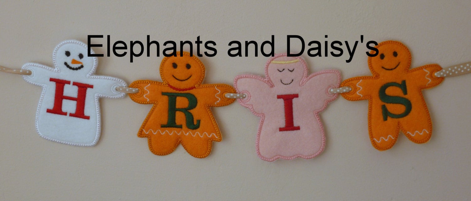 Christmas Banner Set Gingerbread Man Snowman Gingerbread | Etsy