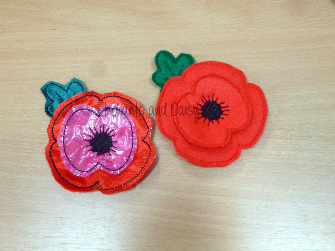 Double Poppy Embroidery Design File. - Etsy