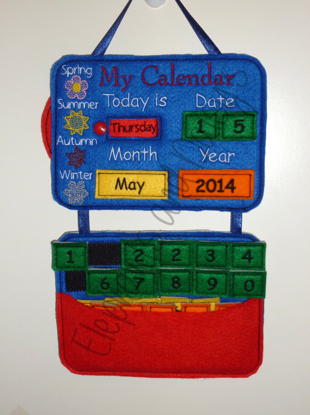 My Calendar Embroidery Design File - Etsy